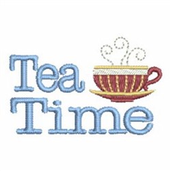 Tea Time Embroidery Design | EmbroideryDesigns.com