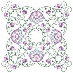 Vintage Jacobean Quilt 5 Embroidery Design | EmbroideryDesigns.com