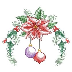 Elegant Poinsettia Embroidery Design | EmbroideryDesigns.com