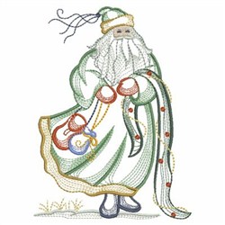 Vintage Christmas Santa Embroidery Design | EmbroideryDesigns.com
