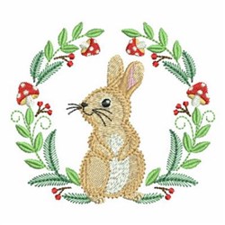 Springtime Rabbit Embroidery Design | EmbroideryDesigns.com