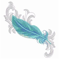 Baroque Feathers Embroidery Design | EmbroideryDesigns.com