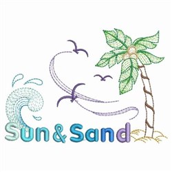 Sun & Sand Embroidery Design | EmbroideryDesigns.com