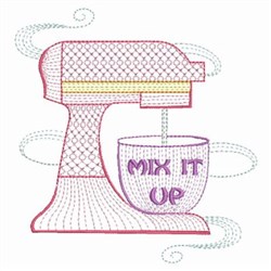 Kitchen Stand Mixer Embroidery Design | EmbroideryDesigns.com