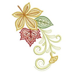 Autumn Leaves Border Embroidery Design | EmbroideryDesigns.com