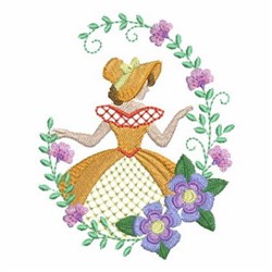Floral Lady Embroidery Design | EmbroideryDesigns.com