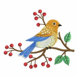 Spring Birds Embroidery Design | EmbroideryDesigns.com