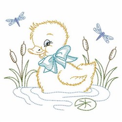 Vintage Baby Duck Embroidery Design | EmbroideryDesigns.com