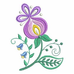 Jacobean Floral Delight Embroidery Design | EmbroideryDesigns.com