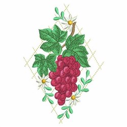 Fresh Grapes Embroidery Design | EmbroideryDesigns.com