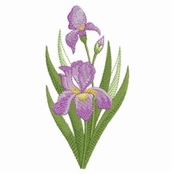 Realistic Iris Embroidery Design | EmbroideryDesigns.com