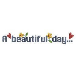 A Beautiful Day Embroidery Design | EmbroideryDesigns.com