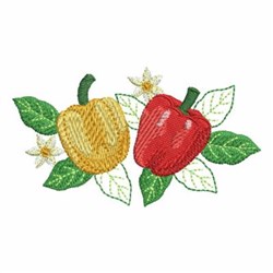 Bell Peppers Embroidery Design | EmbroideryDesigns.com
