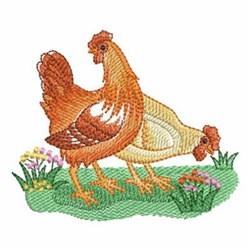 Chickens Embroidery Design | EmbroideryDesigns.com