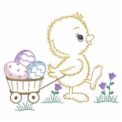 Easter Duck & Eggs Embroidery Design | EmbroideryDesigns.com