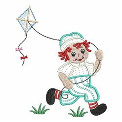 Raggedy Andy & Kite Embroidery Design | EmbroideryDesigns.com