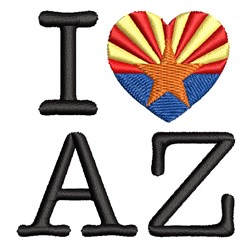I Love Arizona Embroidery Design | EmbroideryDesigns.com