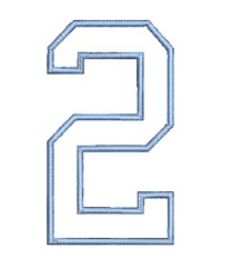 College Block Outline 2 Embroidery Design | EmbroideryDesigns.com