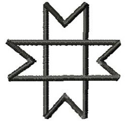 Native Star Symbol Embroidery Design | EmbroideryDesigns.com