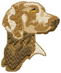 Weimer Hunting Dog Embroidery Design | EmbroideryDesigns.com