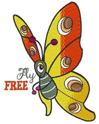 Fly Free Embroidery Design | EmbroideryDesigns.com