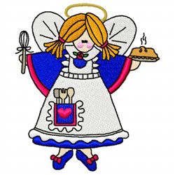 Angel Cook Embroidery Design | EmbroideryDesigns.com
