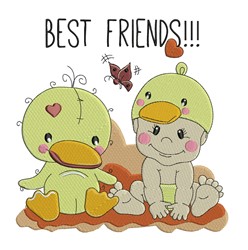 Best Friends Embroidery Design | EmbroideryDesigns.com