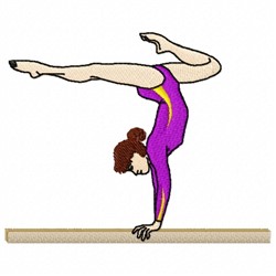 Balance Beam Embroidery Design | EmbroideryDesigns.com
