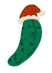 Christmas Pickle Embroidery Design | EmbroideryDesigns.com