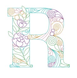 Letter R Embroidery Design | EmbroideryDesigns.com