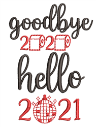 Goodbye 2020 Embroidery Design | EmbroideryDesigns.com