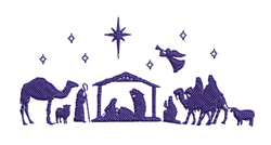 Nativity Scene Embroidery Design | EmbroideryDesigns.com
