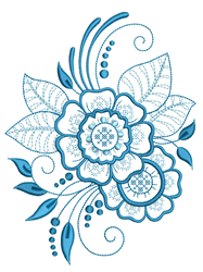 Rosemaling Outline Embroidery Design | EmbroideryDesigns.com