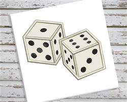 Applique Dice Embroidery Design | EmbroideryDesigns.com