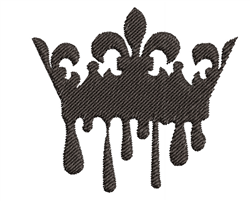 Melting Crown Embroidery Design | EmbroideryDesigns.com