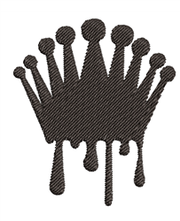 Drip Crown Embroidery Design | EmbroideryDesigns.com