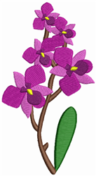 Purple Orchid Embroidery Design | EmbroideryDesigns.com