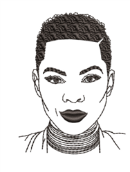 Black Woman Embroidery Design | EmbroideryDesigns.com
