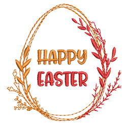 Happy Easter Embroidery Design | EmbroideryDesigns.com