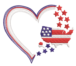 USA Heart Embroidery Design | EmbroideryDesigns.com