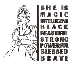 She Is Magic Embroidery Design | EmbroideryDesigns.com