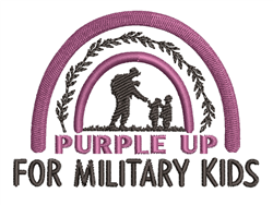 Purple Up Embroidery Design | EmbroideryDesigns.com