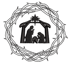 Thorn Nativity Embroidery Design | EmbroideryDesigns.com