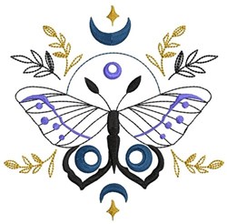 Lunar Moth Embroidery Design | EmbroideryDesigns.com