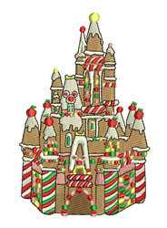 Christmas Castle Embroidery Design | EmbroideryDesigns.com