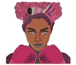 Lady Boxer Embroidery Design | EmbroideryDesigns.com