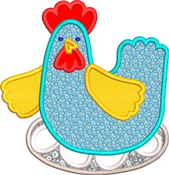 Applique Blue Hen Embroidery Design | EmbroideryDesigns.com