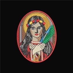 Saint Philomena Embroidery Design | EmbroideryDesigns.com