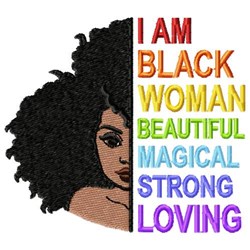 Black Woman Embroidery Design | EmbroideryDesigns.com