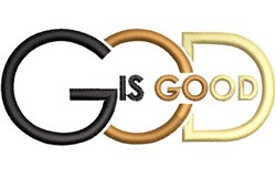 God Is Good Embroidery Design | EmbroideryDesigns.com